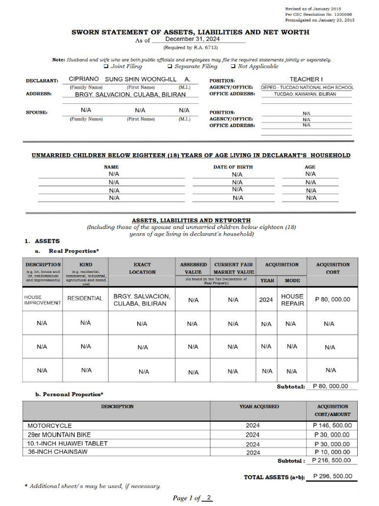SALN | PDF