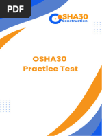 OSHA 30 Construction Final Test Answer Key | PDF | Occupational Safety ...