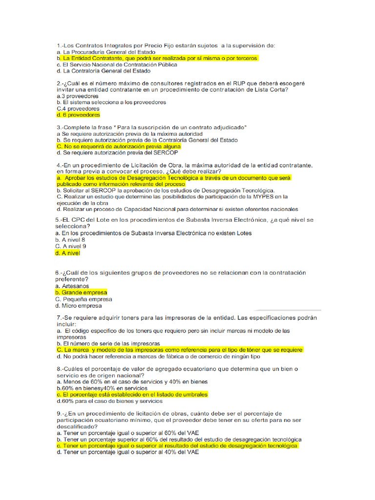 SERCOP | PDF