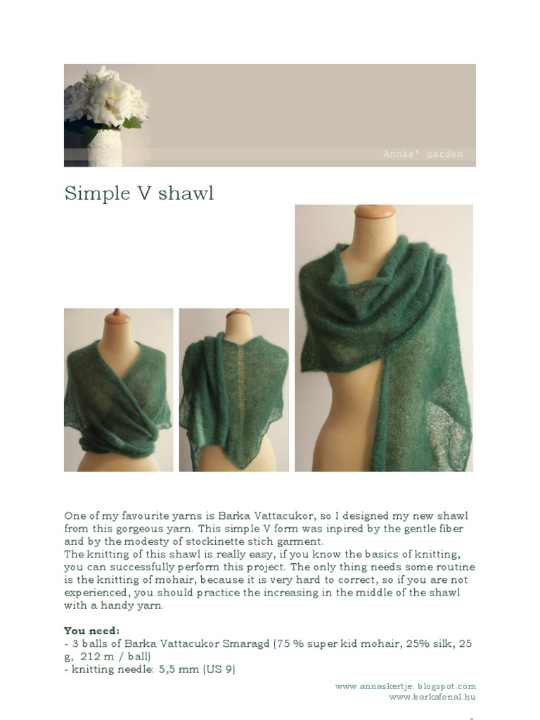Simple V Shawl | PDF | Lifestyle