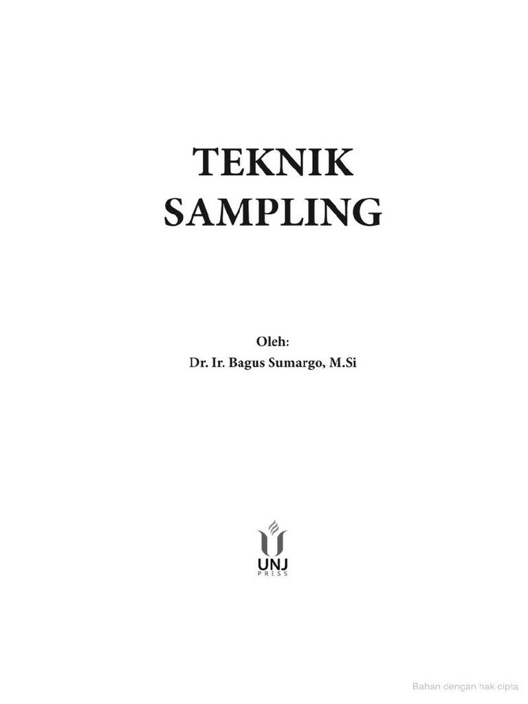 Buku 1 Teknik Sampling | PDF