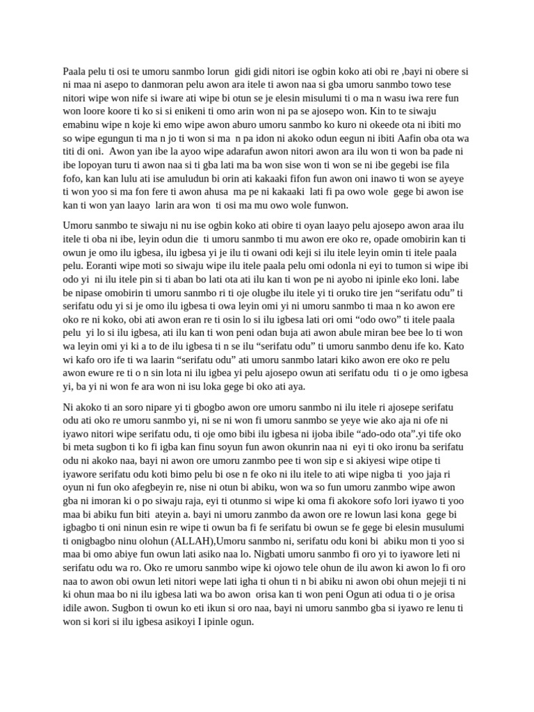 Itan Umoru Sanmbo | PDF