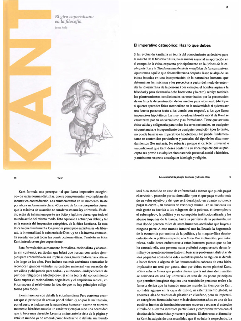 ETICA Immanuel Kant 1724 - 1804 - Joan Sole | PDF | Immanuel Kant | Moralidad