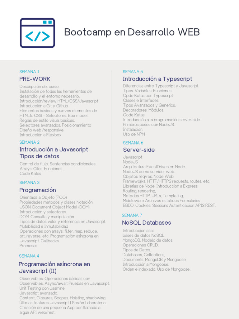 Bootcamp en Desarrollo WEB | PDF | Script Java | Modelo de objeto de documento