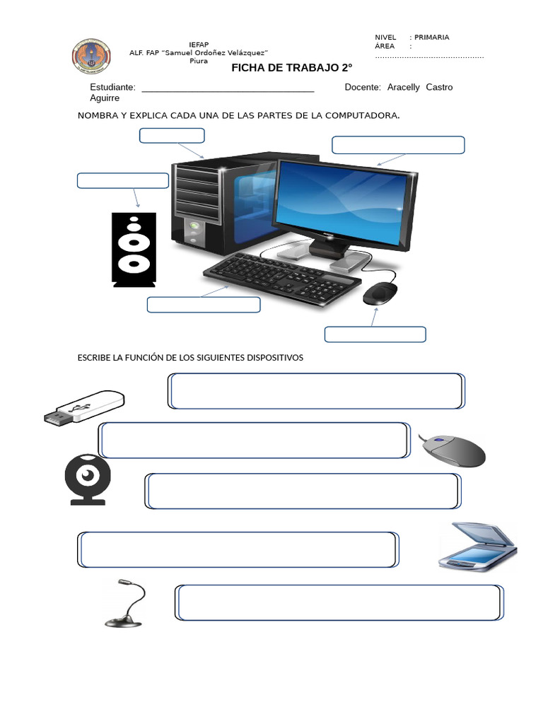 Ficha de Trabajo - 2° Sem 4 | PDF
