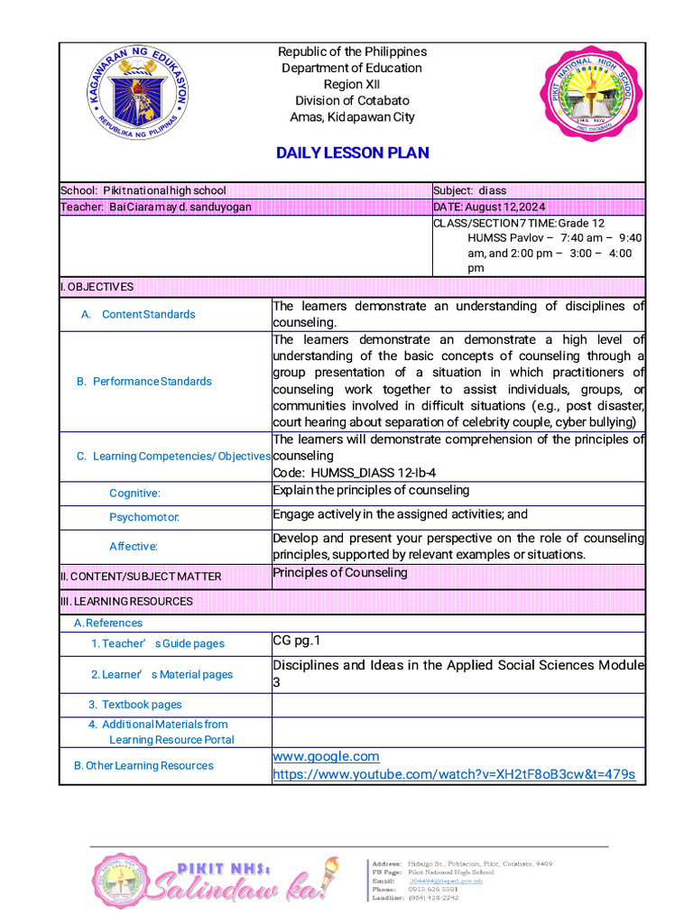 Diass Week 3 August 12 Pavlov | PDF | Learning | Thought