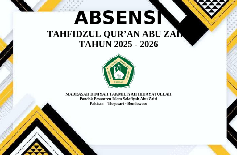 Absensi Cover | PDF
