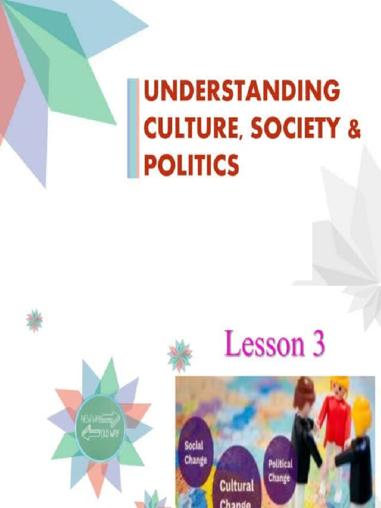 Ucsp LESSON 4 CulturalSocial Political Change | PDF