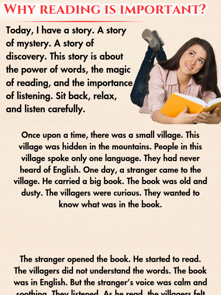 Why Reading Is Important Learn English Through Stories Level 1 | PDF ...