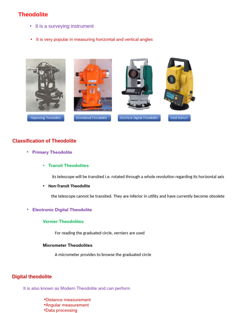 Surveying II Theodolite | PDF | Surveying | Rotation