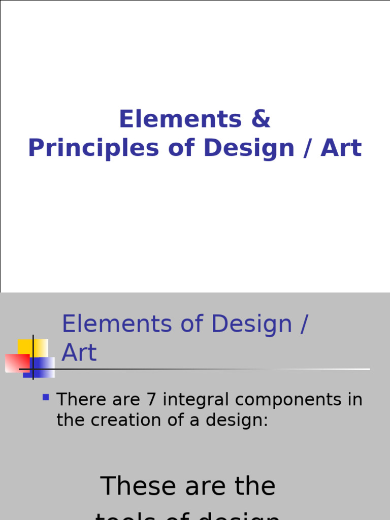 Elements and Principles of Design, Art | PDF