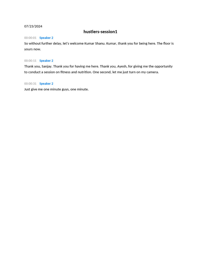 Hustlers Session1 | PDF