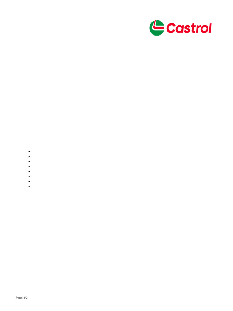 Ficha Técnica Castrol Pyroplex RED 2025 | PDF | Mechanical Engineering ...