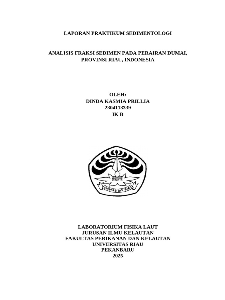 Analisis Fraksi Sedimen Dumai Riau | PDF