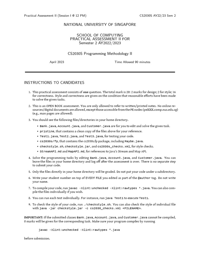 2223 s2 Pe2 With Samples | PDF | Java (Programming Language) | Method (Computer Programming)