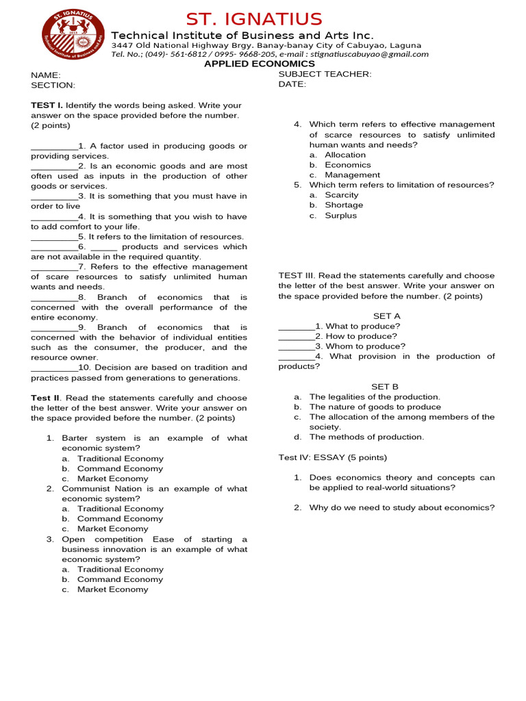 Applied Economics | PDF | Economics | Market (Economics)