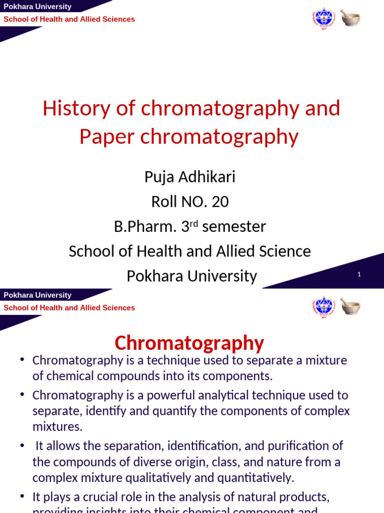 History of Chromatography and Paper Chromatography | PDF ...