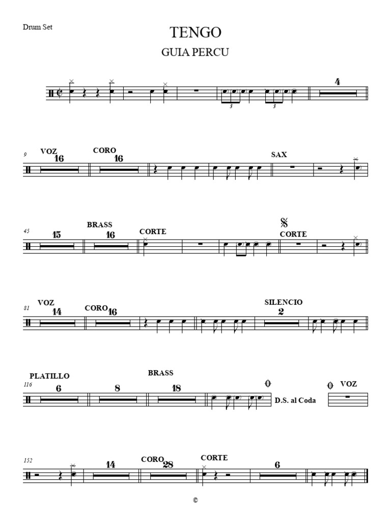 Tengo Guia Percu - Drum Set | PDF