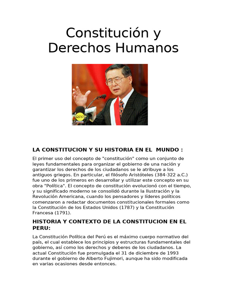 Constitución Y Derechos Humanos Pdf Constitución Derecho