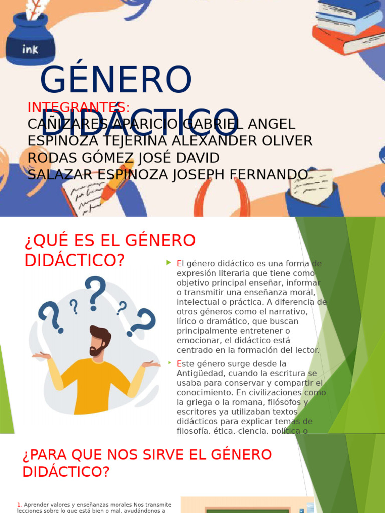 Género Didáctico-1 | PDF | Enseñando | Parábola