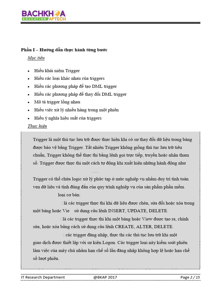 Lab 09 - Trigger | PDF