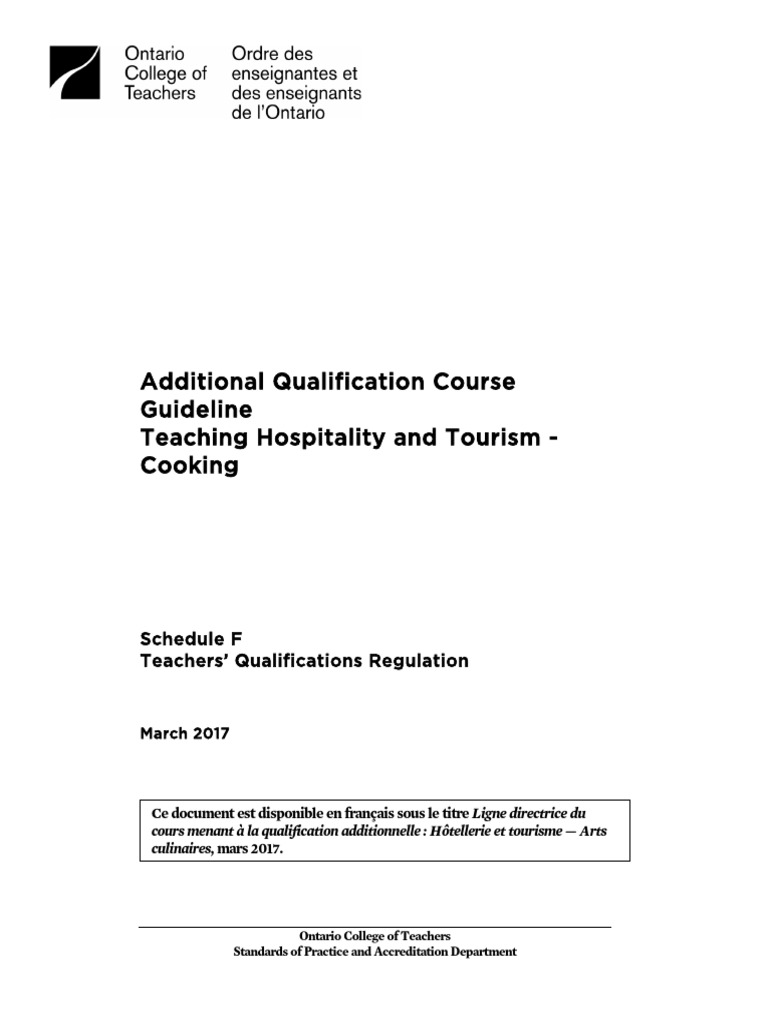 HospitalityCooking 14feb2020 en | PDF | Pedagogy | Educational Assessment