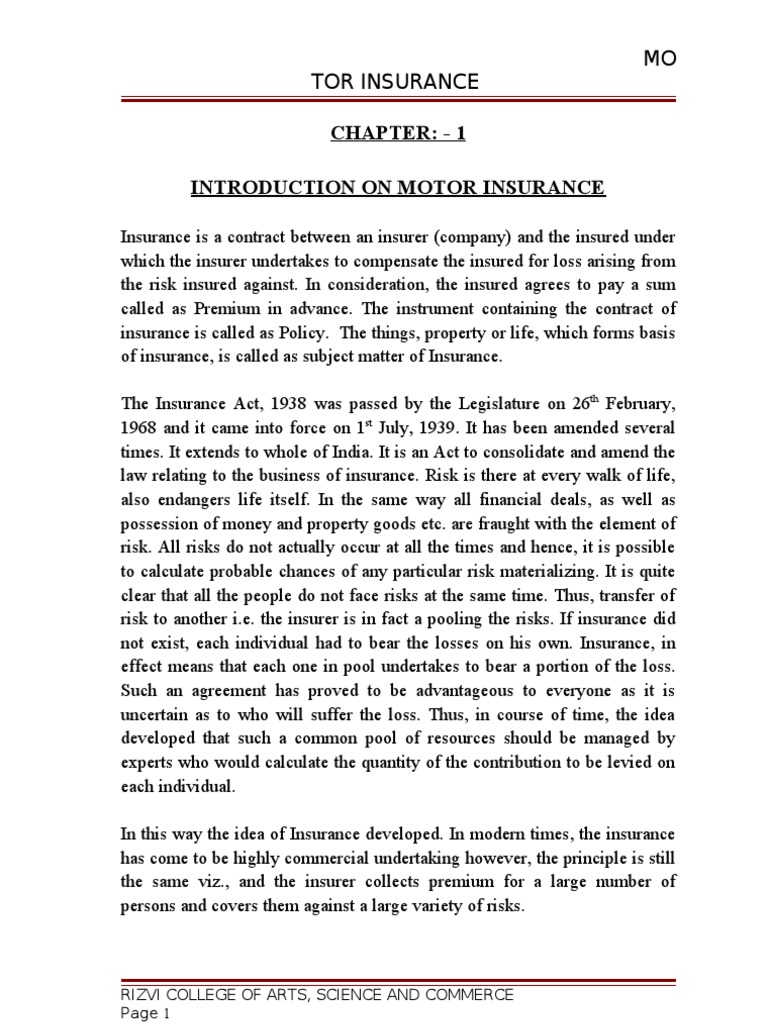An Introduction to Motor Insurance: Key Concepts, Benefits, Limitations ...