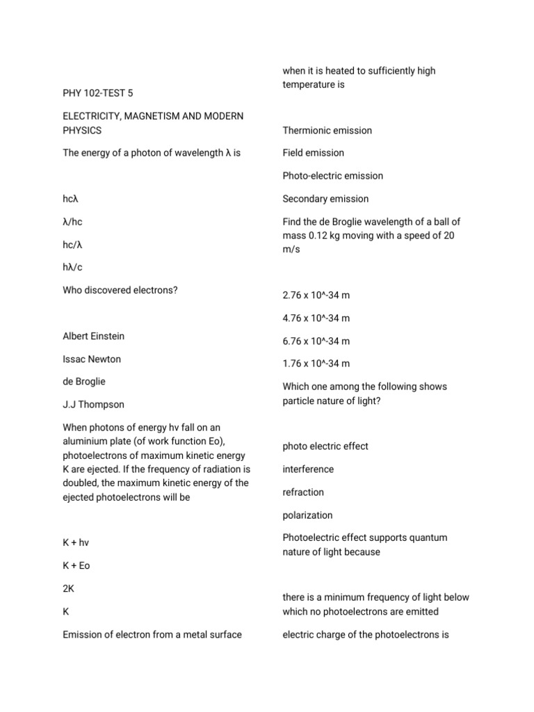 Phy PQ | PDF | Electromagnetism | Magnetism