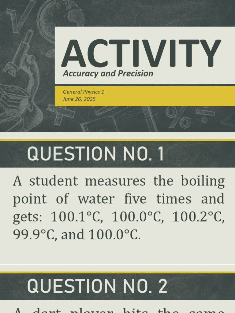 ACTIVITY Accuracy and Precision and Errors | PDF