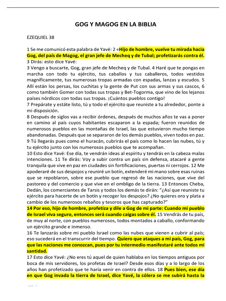 Gog y Magog en Ezequiel y Apocalipsis | PDF | Ascii | antecristo