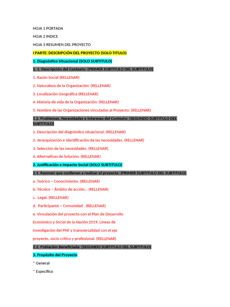 Estructura de Proyecto | PDF