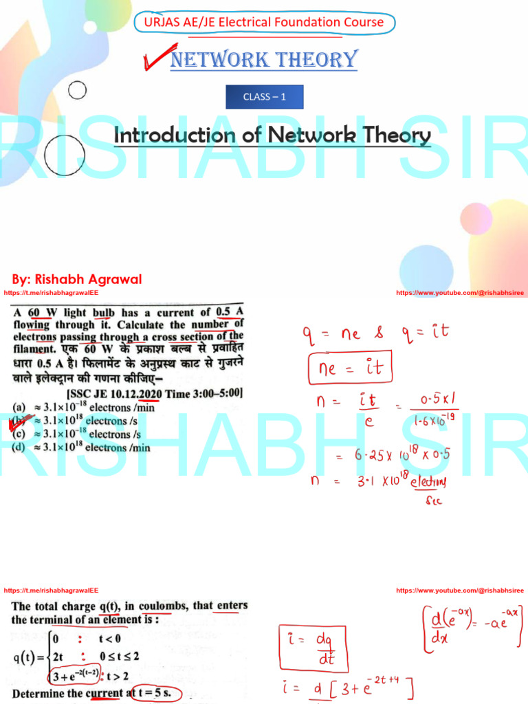 1 NW Theory - DC Circuits Ques With Sol Rishabh Sirpdf | PDF | Vacuum ...