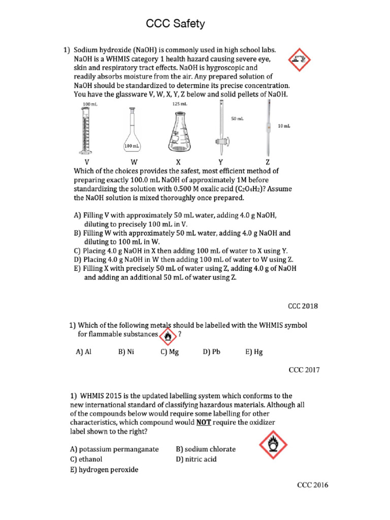 CCC Safety Topic Question | PDF