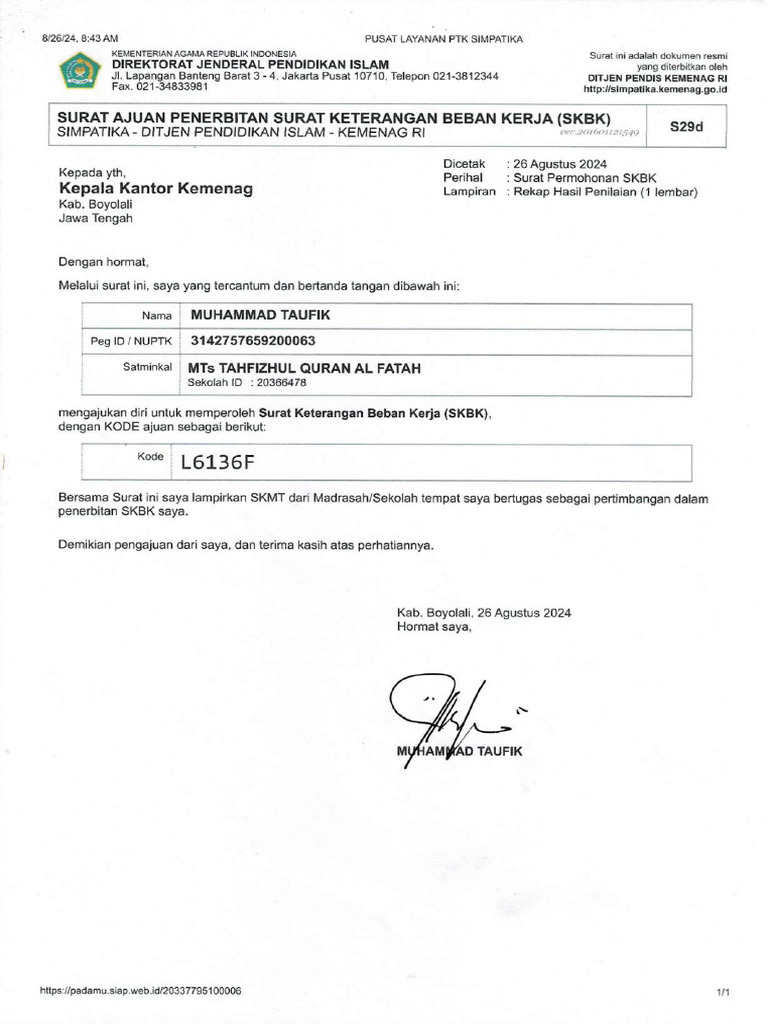 s29d Muhammad Taufik 2024-2025 - Compressed | PDF