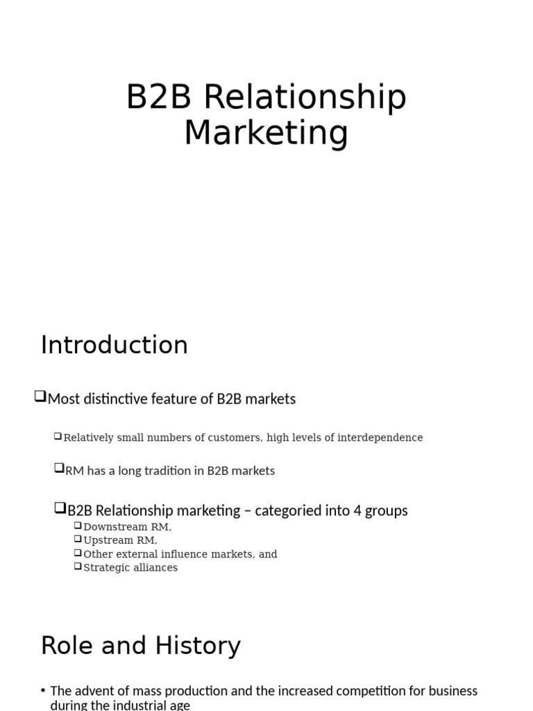 B2B Relationship Marketing - 2 Sessions | PDF | Marketing | Behavior