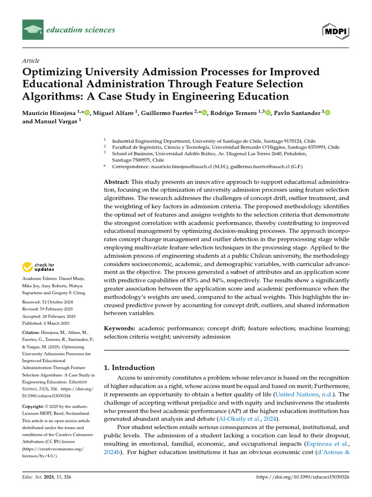 Optimizing University Admission Processes For Improved Educational Administration Through ...