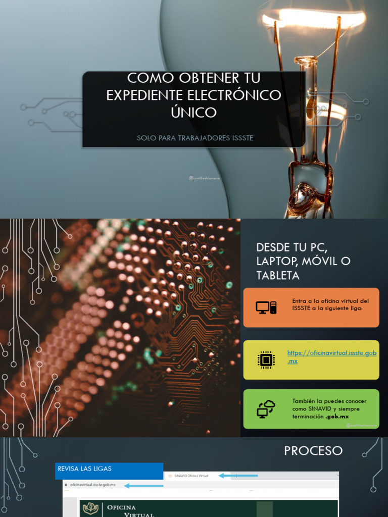 Como Tener Mi Expediente Electronico Issste | PDF