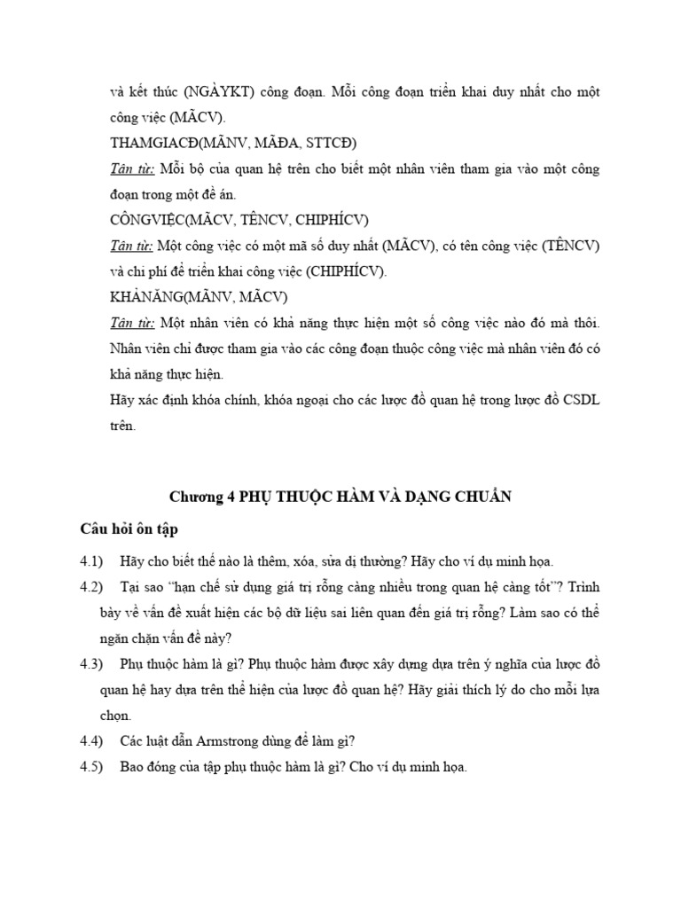 Bai Tap - GT CSDL - Version 2-Trang | PDF