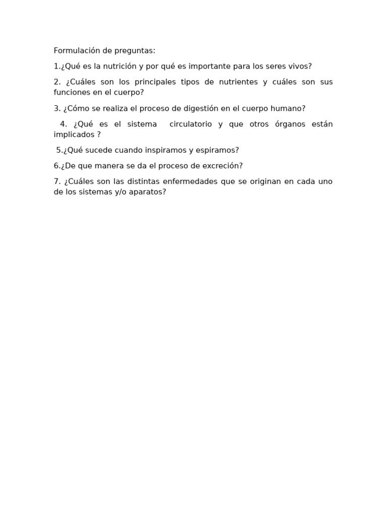 Formulacion de Preguntas | PDF