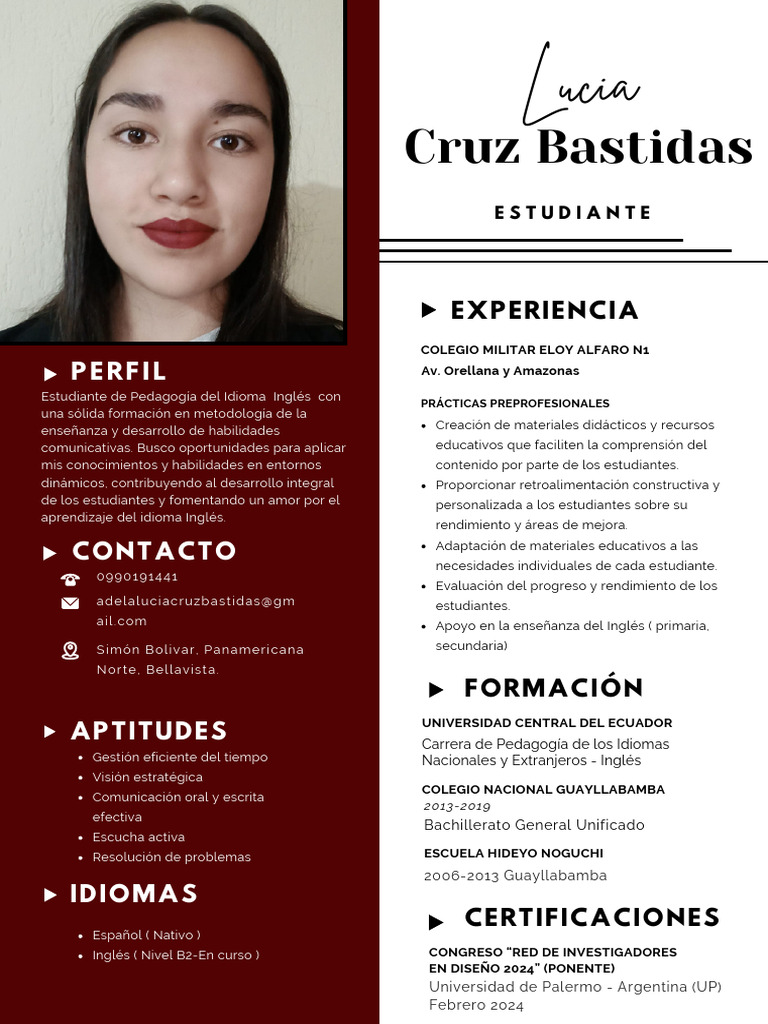 CV. Cruz Lucia-5 | PDF | Enseñando | Pedagogía