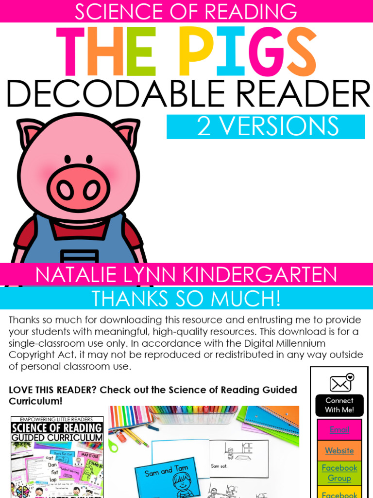 Three Little Pigs Decodable Reader | PDF | Digital Millennium Copyright ...