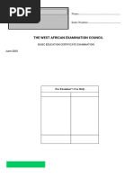 BECE 2023 Mathematics Past Questions | PDF | Area | Euclidean Geometry