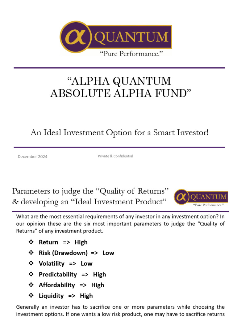 Investor Deck - Alpha Quantum Absolute Alpha Fund | PDF | Investing ...