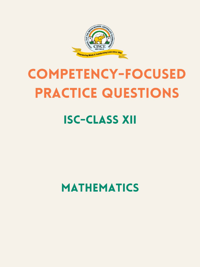 CFQ ISC Mathematics XII (3) | PDF