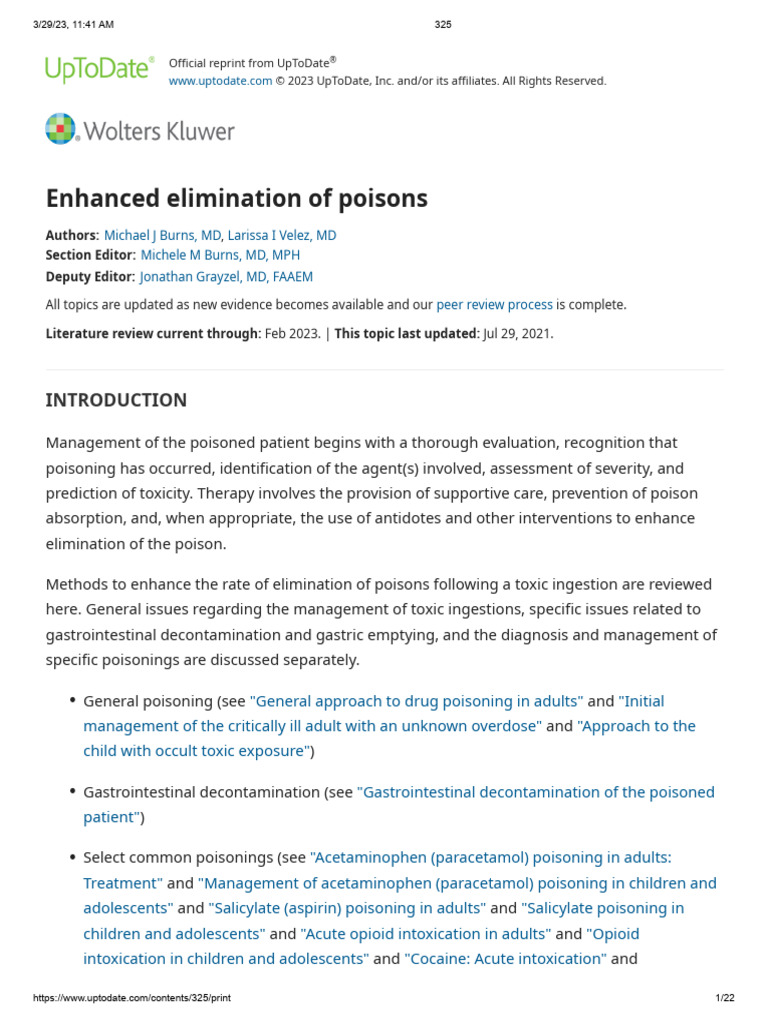 Enhanced Poison Elimination Techniques | PDF | Intravenous Therapy ...