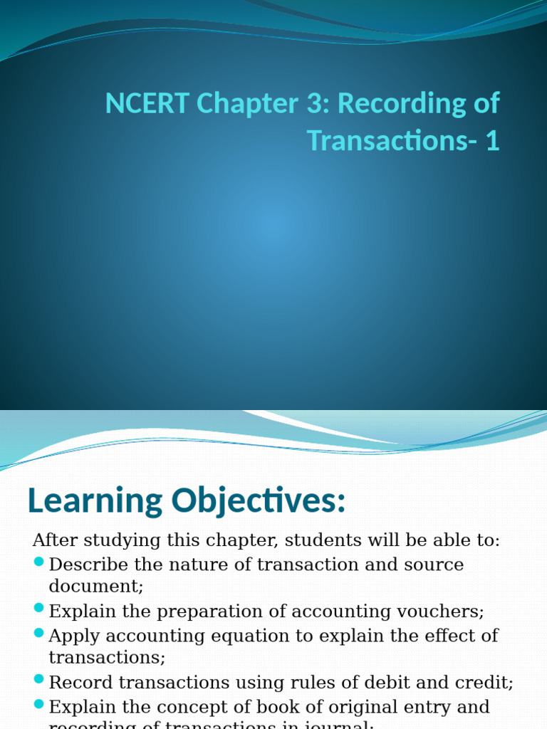 Understanding Transaction Recording | PDF | Debits And Credits | Payments