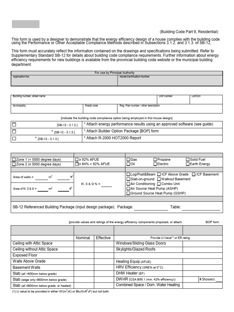 Buildingpermit Eplans Energy Efficiency Design Summary Performance ...