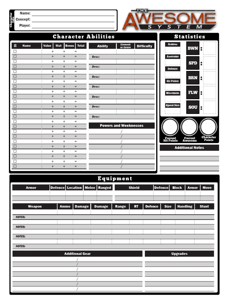 Character Stats and Abilities Overview | PDF | Tabletop Games | Role ...