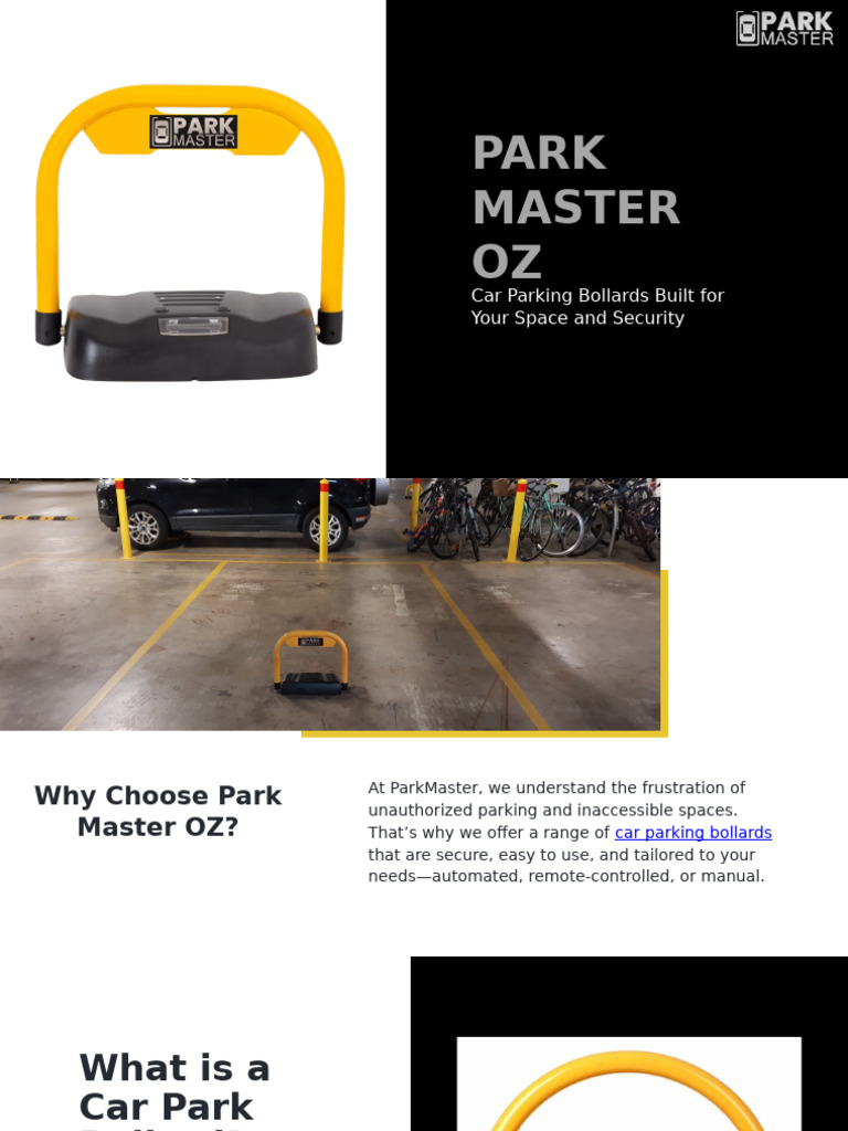 Park Master OZ - Car Parking Bollards Built For Your Space and Security ...
