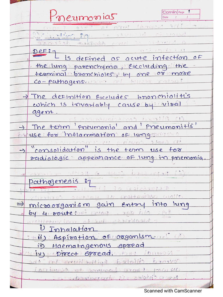 The Respiratory System PATHO - Notes | PDF